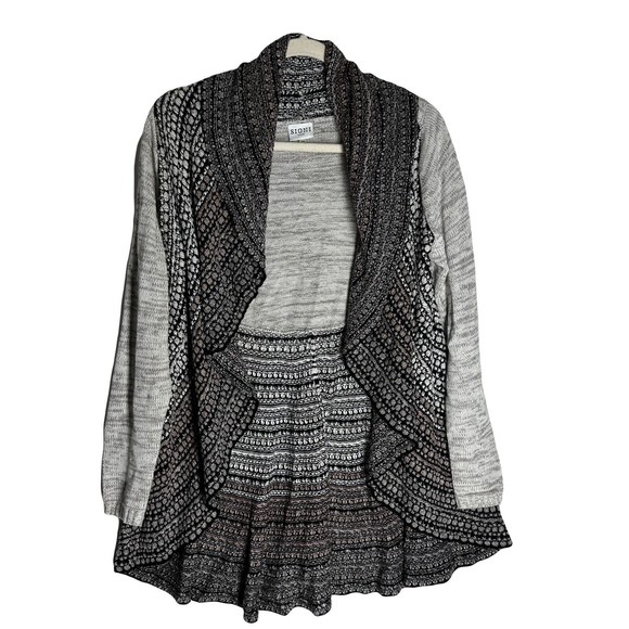 Sioni | Sweaters | Sioni Womens Open Front Cardigan Sweater Size Ps Gray Chunky Knit Waterfall ...